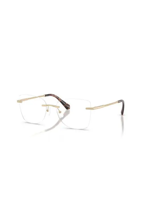 Michael Kors 53mm Square Optical Glasses - Gold