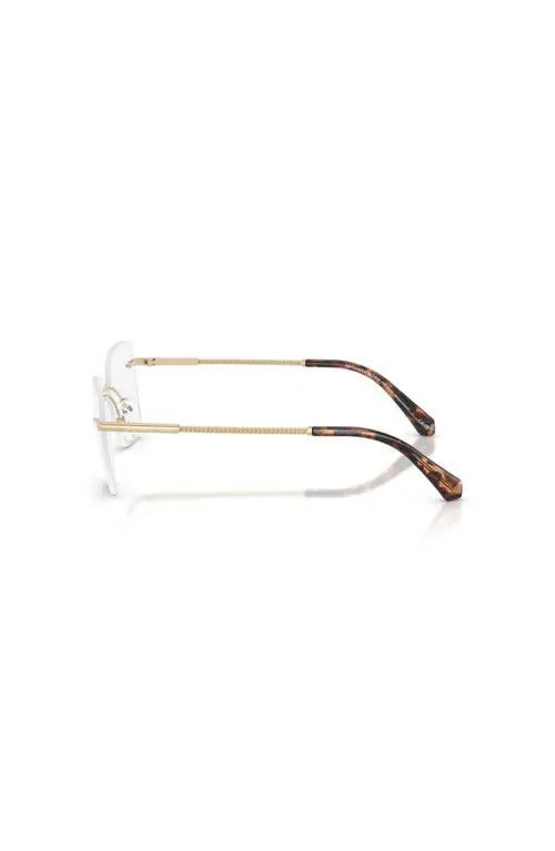 Michael Kors 53mm Square Optical Glasses - Gold