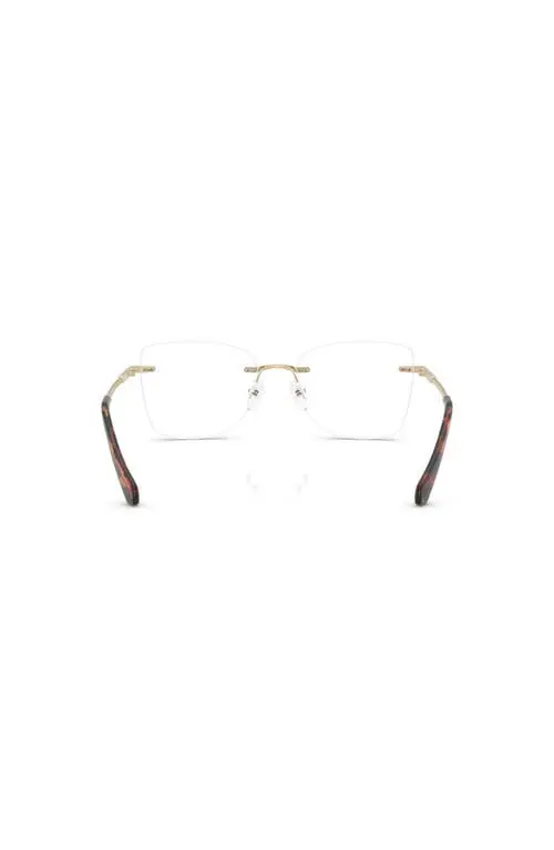 Michael Kors 53mm Square Optical Glasses - Gold