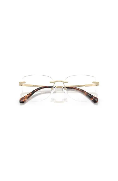 Michael Kors 53mm Square Optical Glasses - Gold