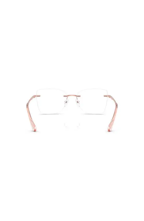 Michael Kors Square Rimless Eyeglasses - Pink