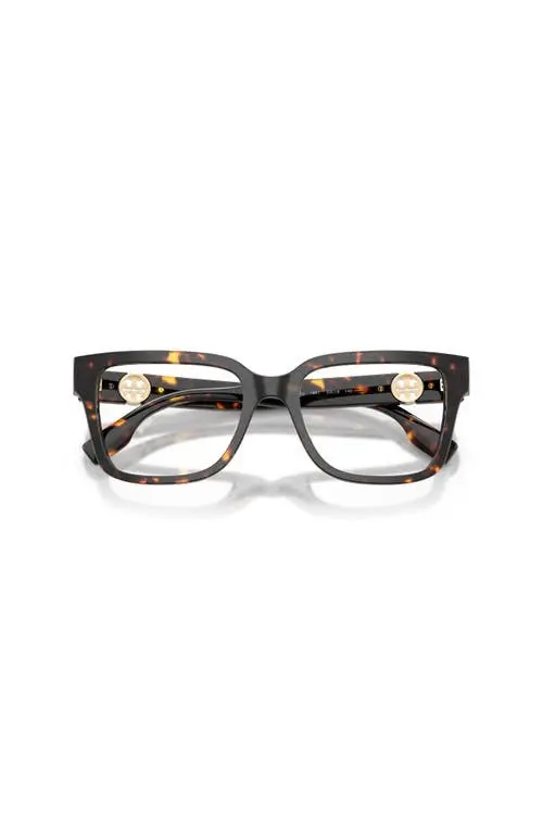 Tory Burch 53mm Square Eyeglasses - Tortoise