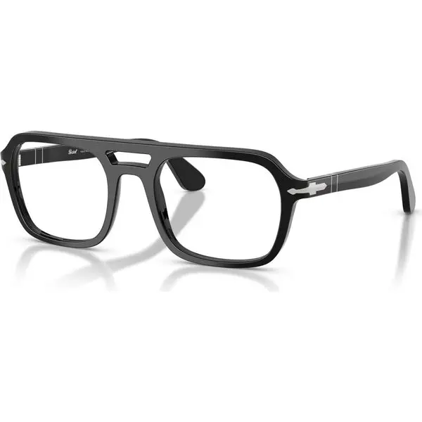 Persol 54mm Square Optical Glasses - Black