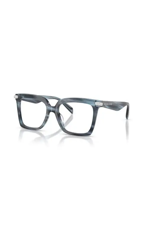 Michael Kors 53mm Square Full Rim Eyeglasses - Blue