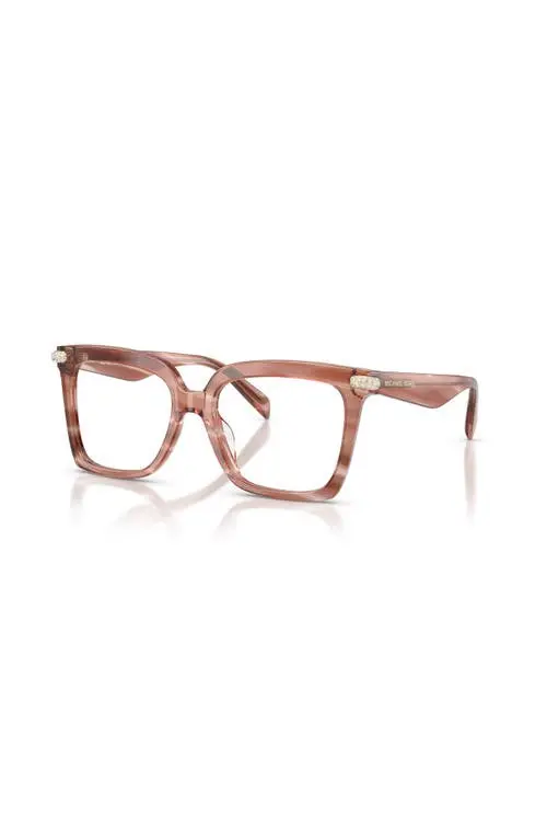 Michael Kors 53mm Square Full Rim Eyeglasses - Pink