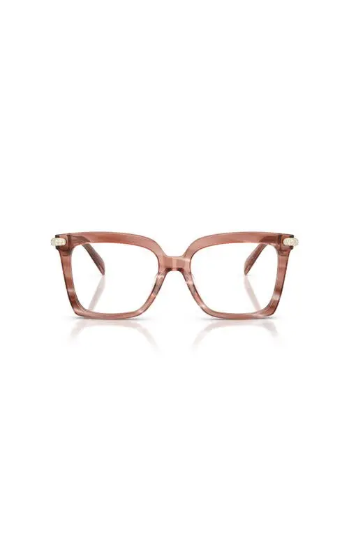 Michael Kors 53mm Square Full Rim Eyeglasses - Pink