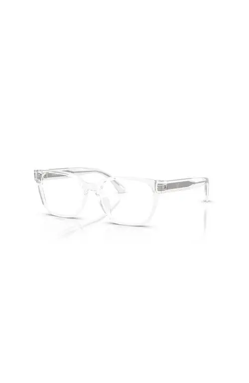 Emporio Armani 46mm Rectangle Optical Glasses - Transparent
