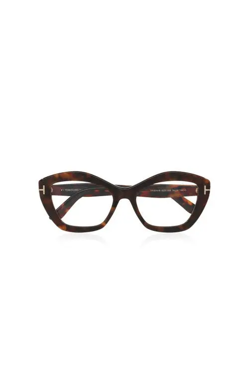 TOM FORD 54mm Rectangle Eyeglasses - Tortoise