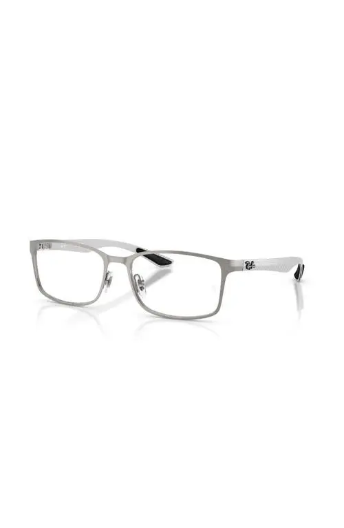 Ray-ban 55mm Rectangle Eyeglasses - Grey