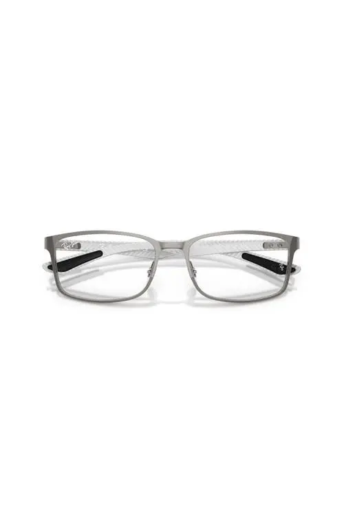 Ray-ban 55mm Rectangle Eyeglasses - Grey