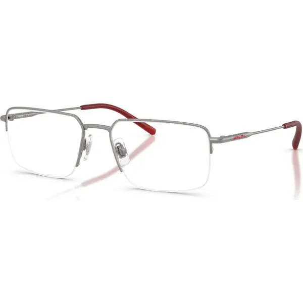 ARNETTE 56mm Rectangle Optical Glasses - Grey/red