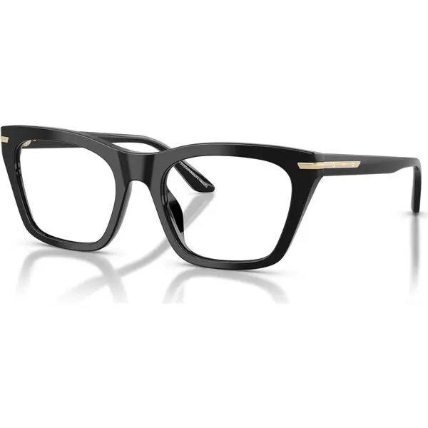Emporio Armani 53mm Cat Eye Optical Glasses - Black