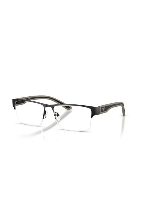 Emporio Armani 57mm Rectangle Optical Glasses - Black
