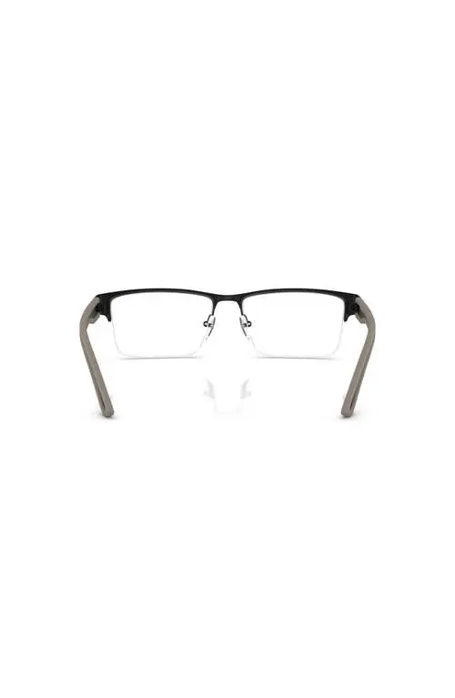 Emporio Armani 57mm Rectangle Optical Glasses - Black