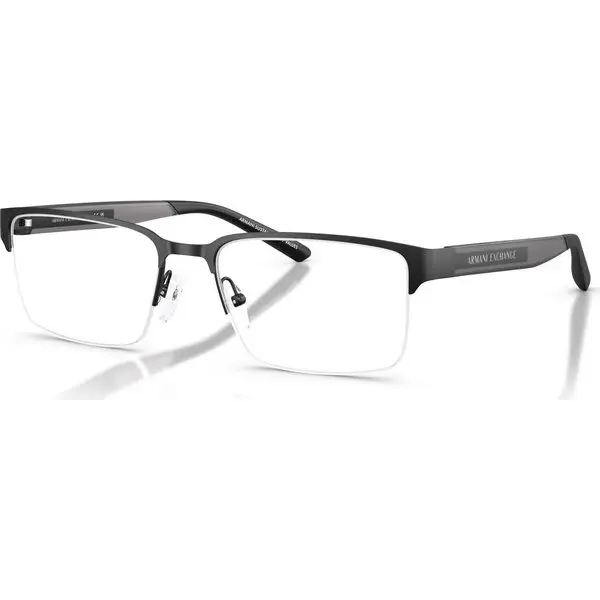 Armani Exchange Rectangle Half Rim Optical Glasses - Black
