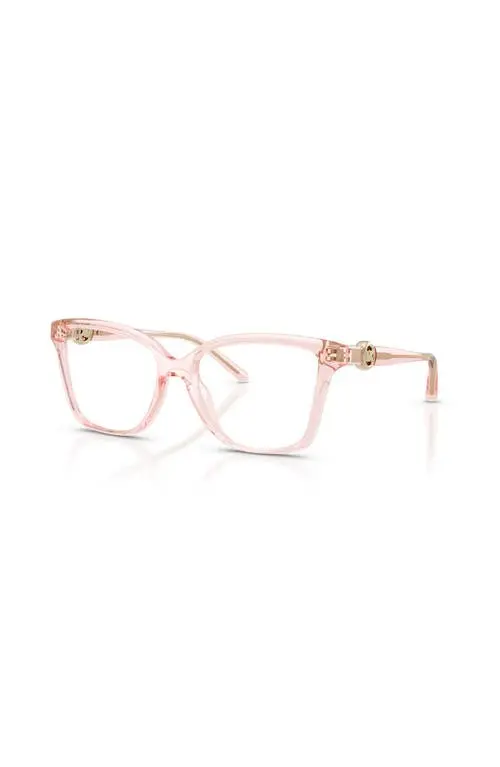 Michael Kors 49mm Square Full Rim Optical Glasses - Pink