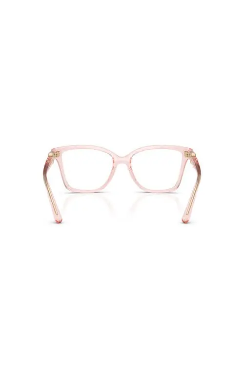 Michael Kors 49mm Square Full Rim Optical Glasses - Pink