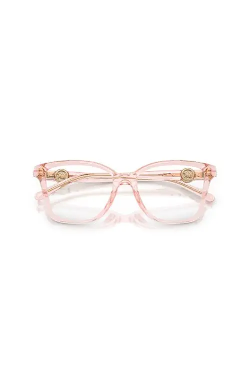 Michael Kors 49mm Square Full Rim Optical Glasses - Pink