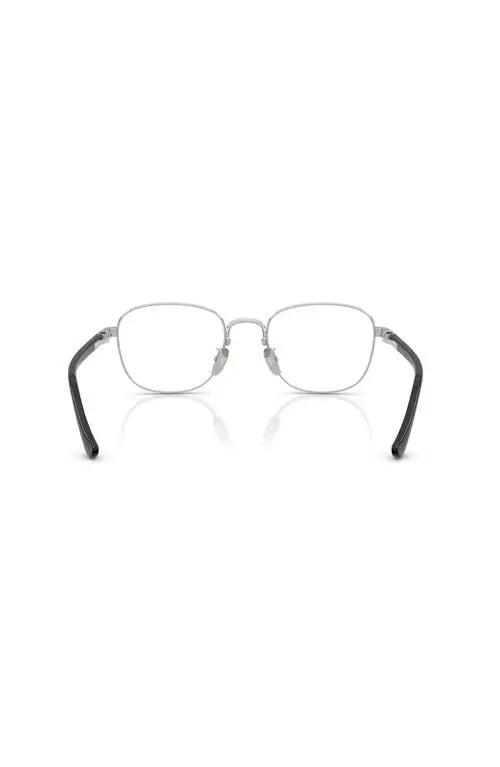 FERRARI 54mm Rectangle Optical Glasses - Silver