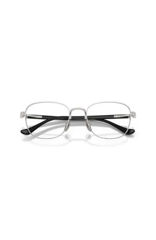FERRARI 54mm Rectangle Optical Glasses - Silver