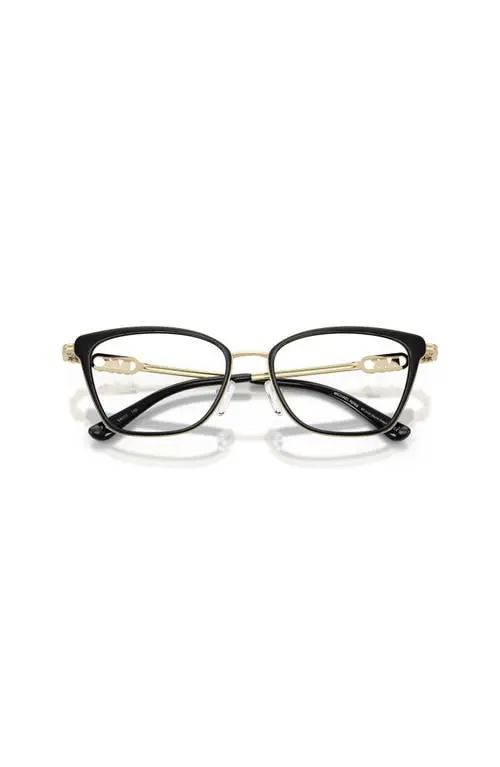 Michael Kors 54mm Full Rim Rectangle Eyeglasses - Black