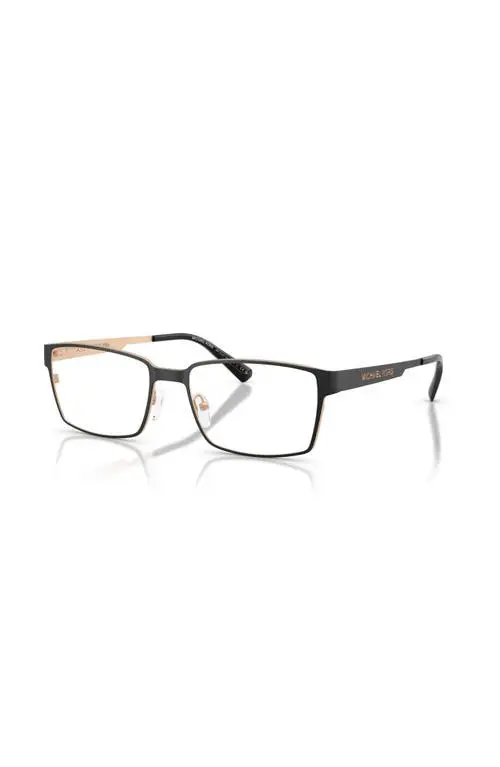 Michael Kors 56mm Full Rim Rectangle Eyeglasses - Black