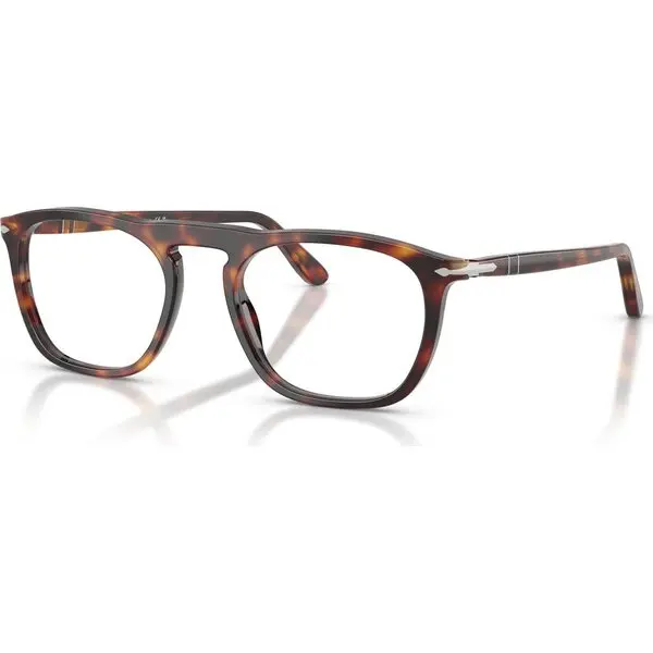 Persol 51mm Square Full Rim Eyeglasses - Tortoise