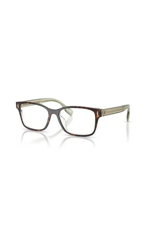 Tory Burch 53mm Rectangle Optical Glasses - Tortoise