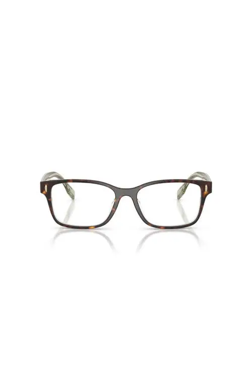 Tory Burch 53mm Rectangle Optical Glasses - Tortoise