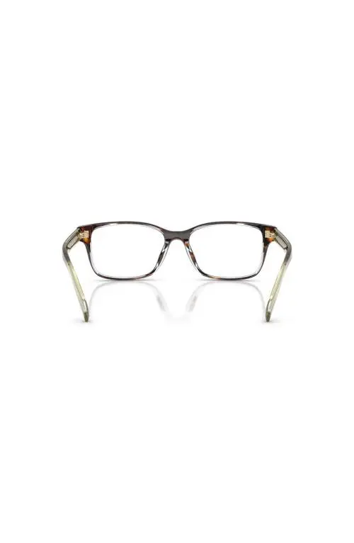 Tory Burch 53mm Rectangle Optical Glasses - Tortoise