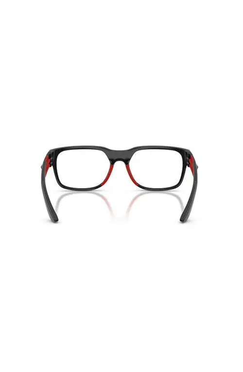 SCUDERIA FERRARI 55mm Irregular Optical Glasses - Black/red