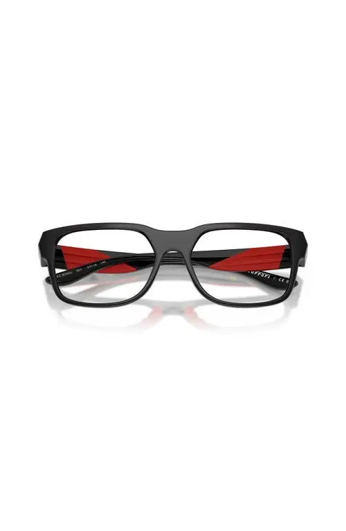 SCUDERIA FERRARI 55mm Irregular Optical Glasses - Black/red