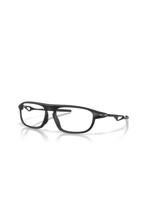 Oakley 55mm Rectangle Full Rim Eyeglasses - Black