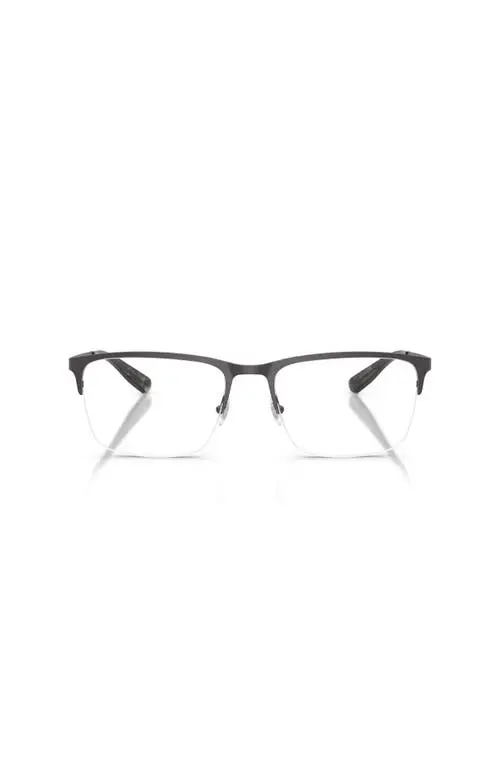 Brooks Brothers Rectangle Semi-rimless Eyeglasses - Grey