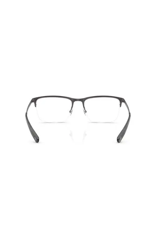 Brooks Brothers Rectangle Semi-rimless Eyeglasses - Grey
