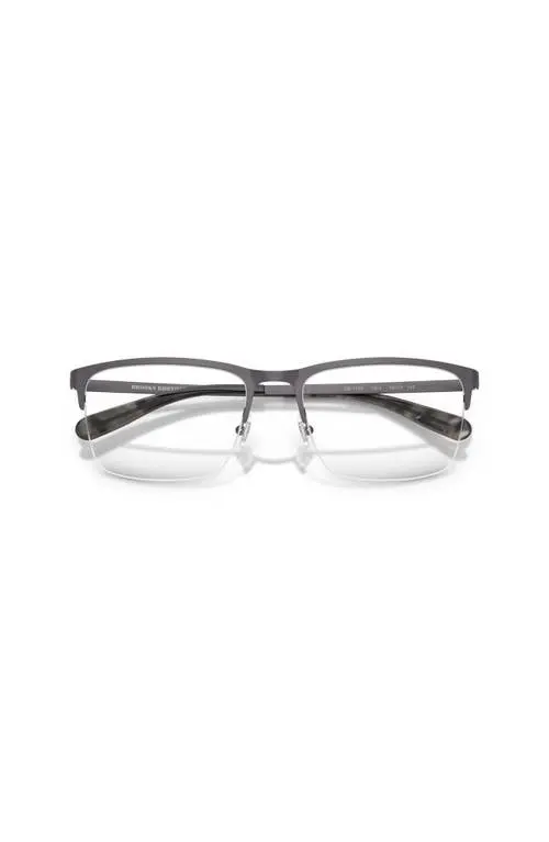 Brooks Brothers Rectangle Semi-rimless Eyeglasses - Grey