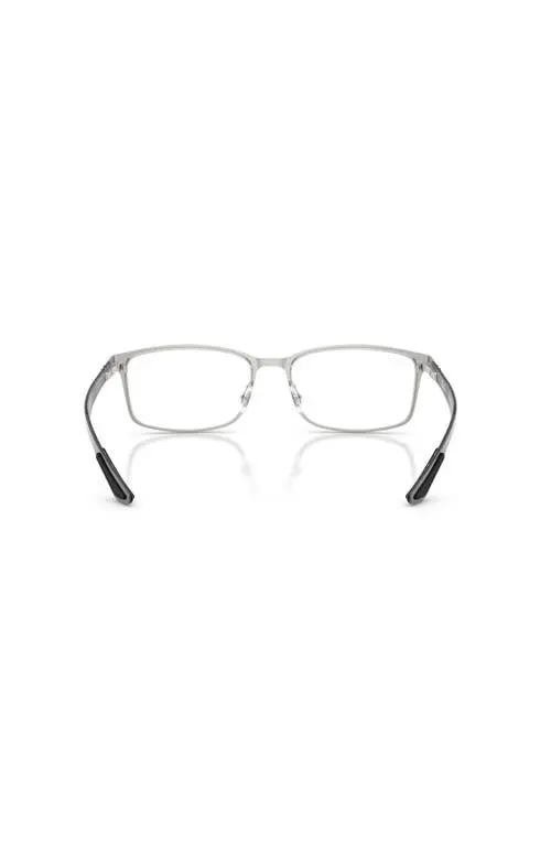Ray-ban 57mm Rectangle Eyeglasses - Black
