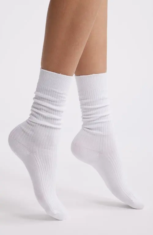 Nordstrom Slouch Dress Socks - White