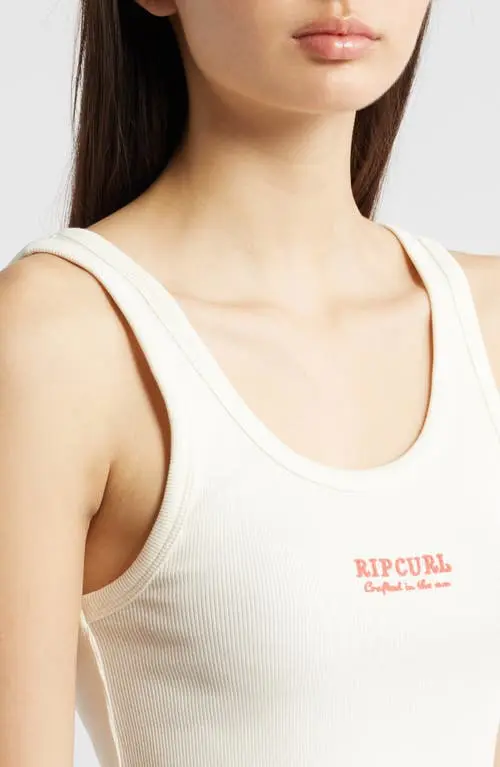 Rip Curl Rib Crop Tank - Bone
