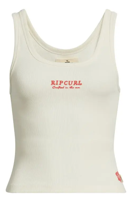 Rip Curl Rib Crop Tank - Bone