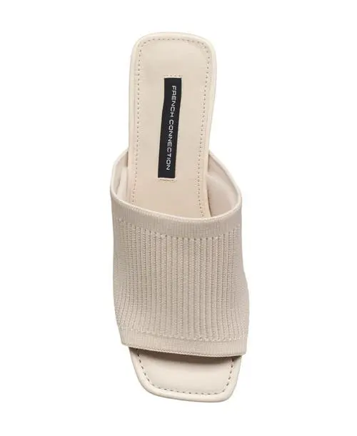 French Connection Styles Knit Stretch Mule - Bone