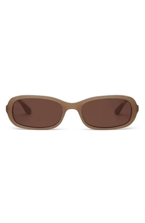 Dezi Cindy 54mm Oval Sunglasses - Dark Sand/brown