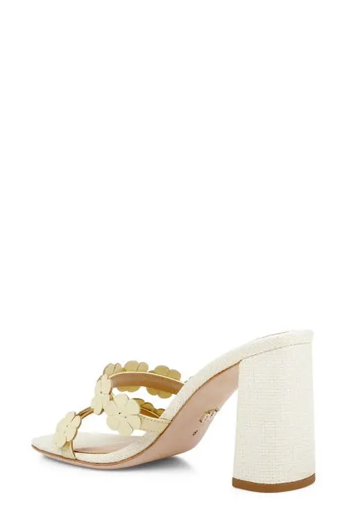 Badgley Mischka Webster Floral Slide Sandal - Lime Leather