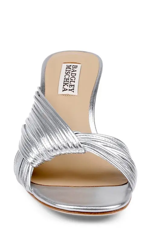 Badgley Mischka Winta Slide Sandal - Silver Metallic