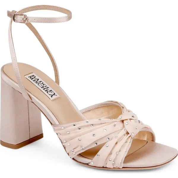 Badgley Mischka Wila Ankle Strap Sandal - Pink Satin