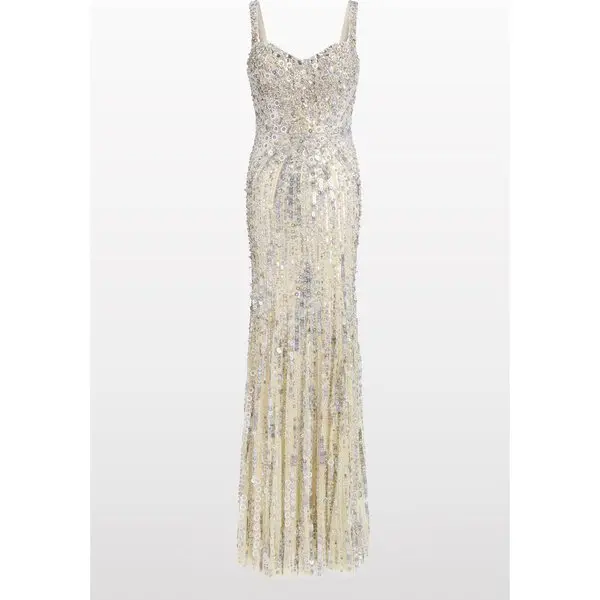 Jenny Packham Da Vinci Sequin-embellished Dress - Parchment