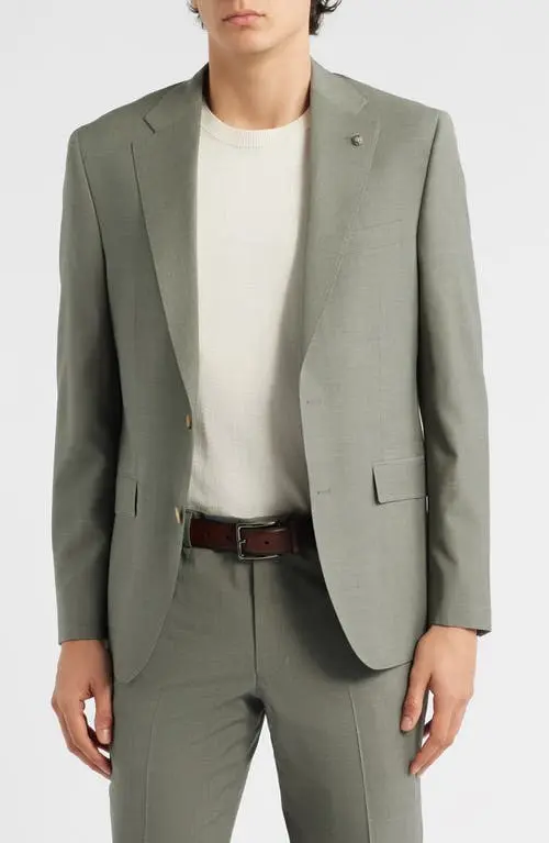 JACK VICTOR Esprit Contemporary Fit Green Wool Blend Suit