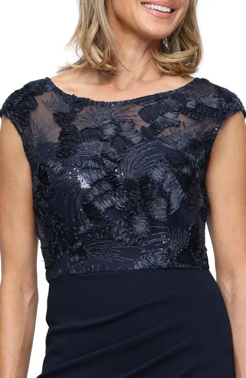 Alex Evenings Soutache Crepe Gown