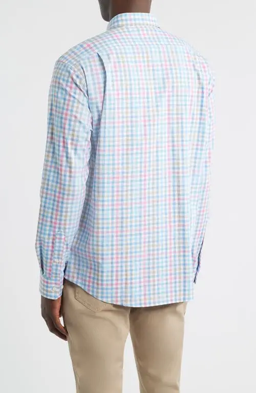 Johnnie-o Yosef Check Everyday Performance Button-down Shirt - Navy