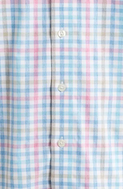 Johnnie-o Yosef Check Everyday Performance Button-down Shirt - Navy